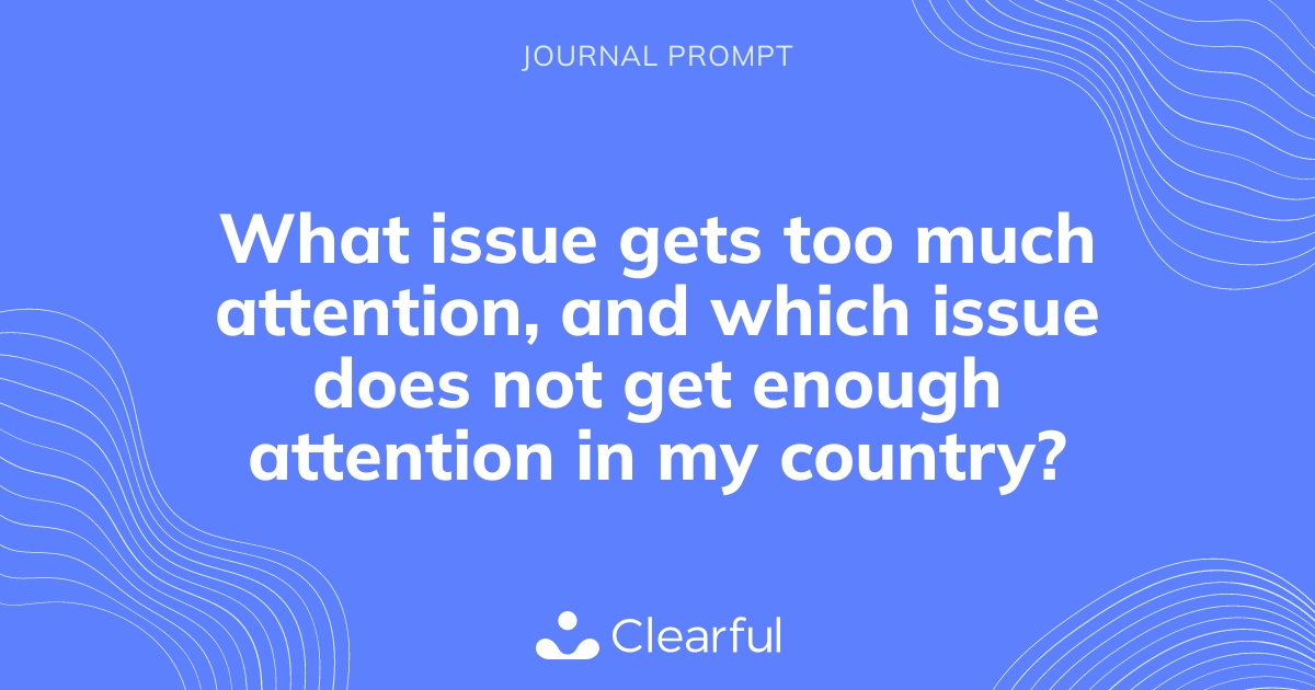 What issue gets too much attention, and which issue does not get enough ...